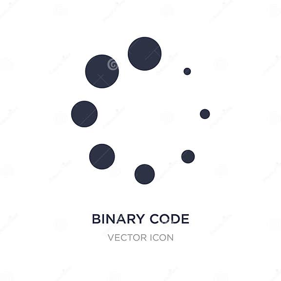 Binary Code Loading Icon on White Background. Simple Element Illustration from UI Concept Stock ...