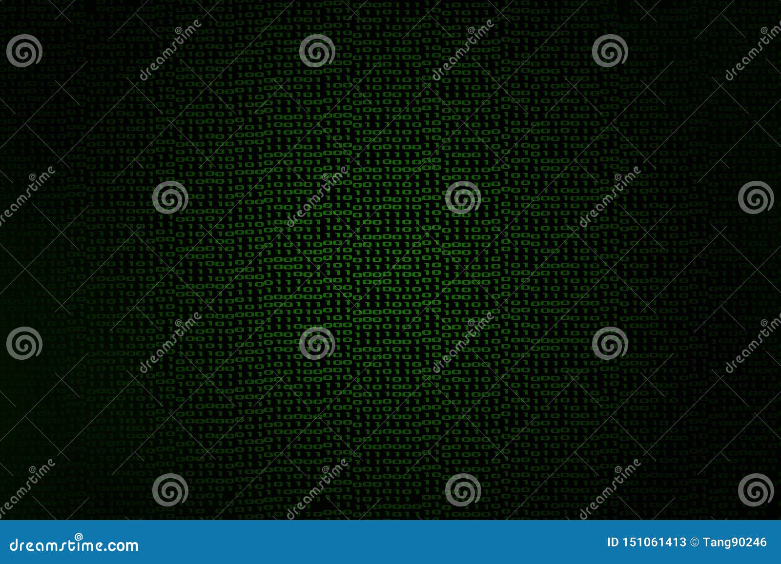 Binary Code Made By Green Digits On A Black Background Stock ...