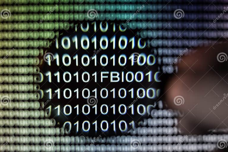 Binary code screen stock image. Image of identity, coding - 99852909