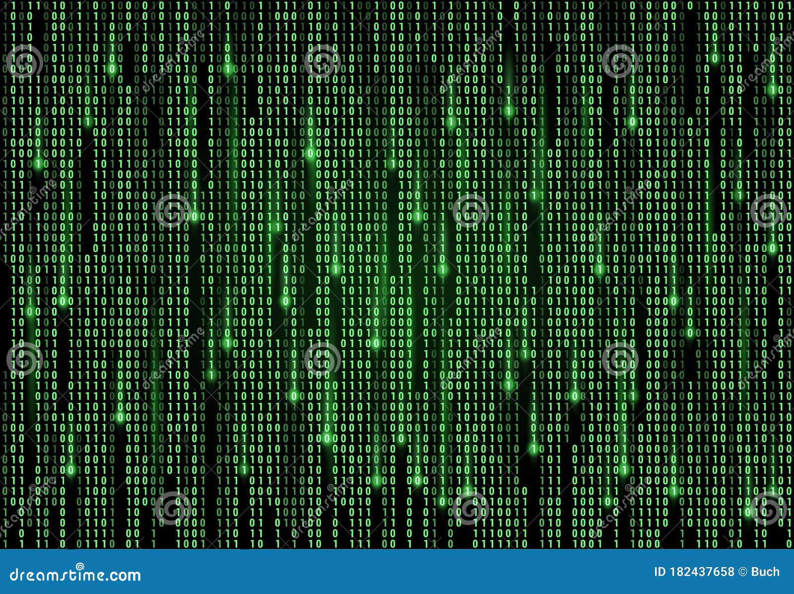 Binary Code Matrix Background, Digital Technology Stock Vector ...