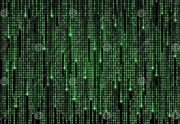 Binary Code Matrix Background, Digital Technology Stock Vector ...