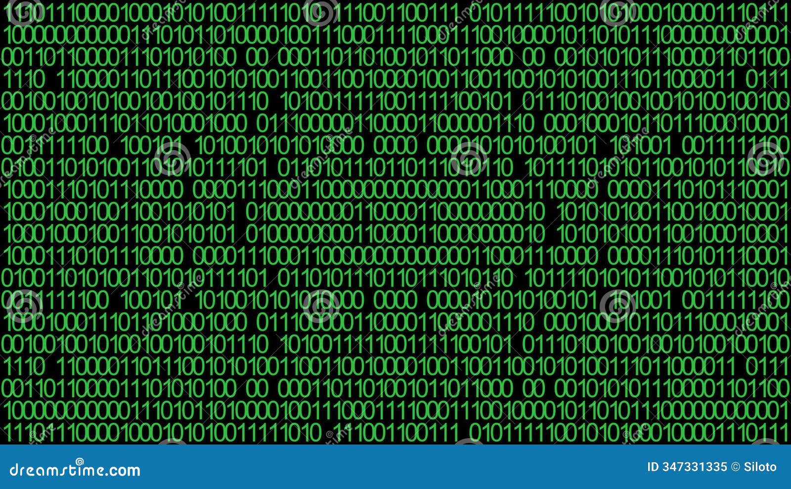 Binary Code Matrix Digital Background in Green Stock Image - Image of ...