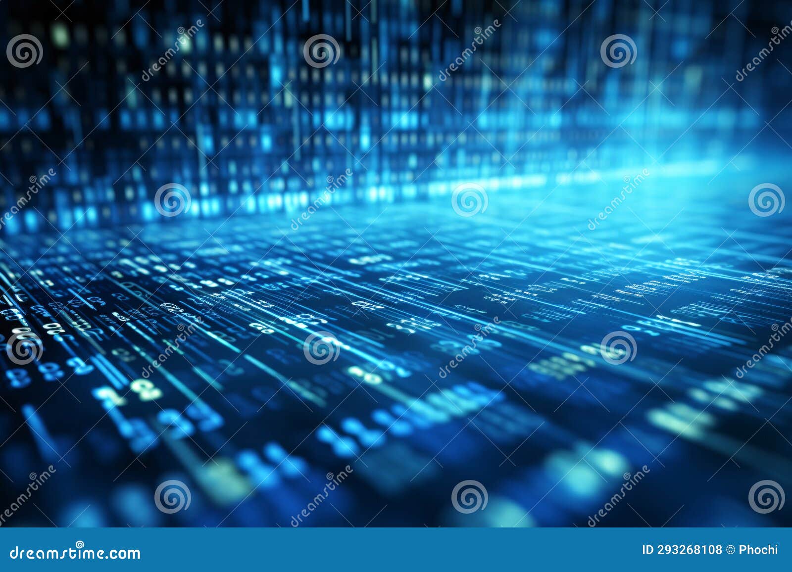 Binary Code Matrix. Digital Information Technology Background Stock Illustration - Illustration ...