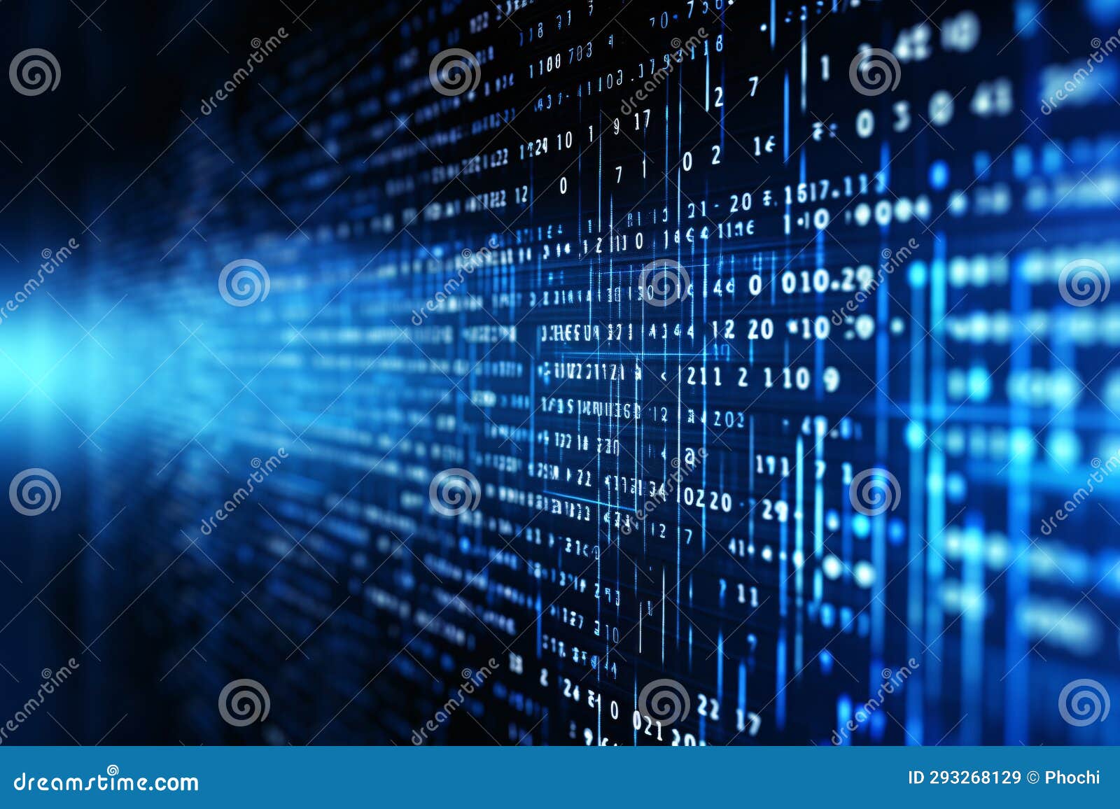 Binary Code Matrix. Digital Information Technology Background Stock Illustration - Illustration ...