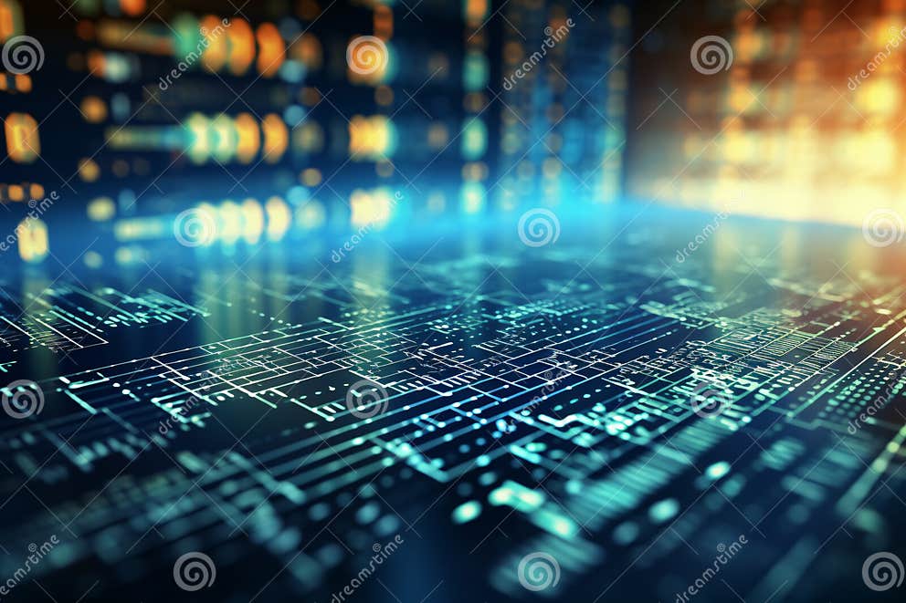 Binary Code Matrix. Digital Information Technology Background Stock Illustration - Illustration ...