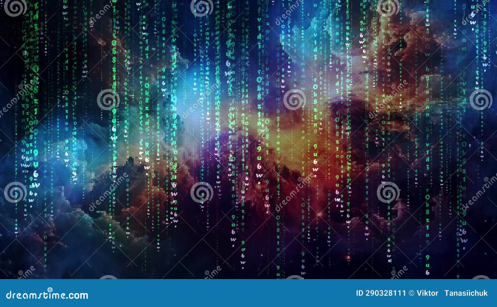 Binary Code in Matrix Style. Wall of Digital Binary Code Processing, Rain of Numbers Stock Video ...