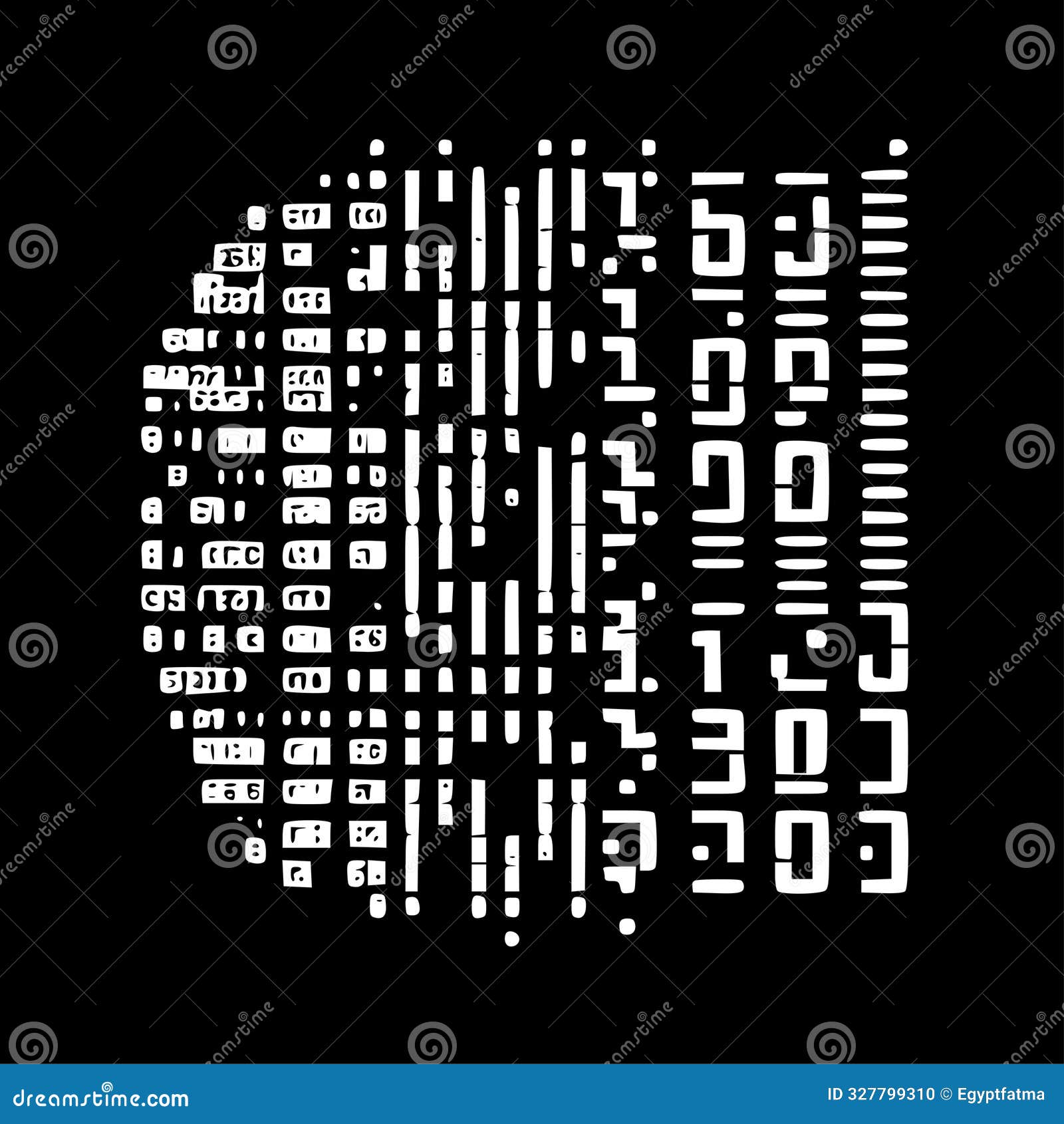 Binary Code - Minimalist and Flat Logo - Vector Illustration Stock ...