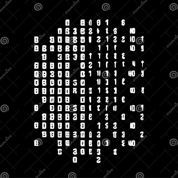 Binary Code - Minimalist and Simple Silhouette - Vector Illustration Stock Vector - Illustration ...