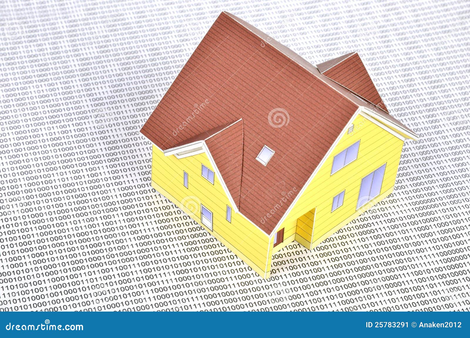 Binary Code and Model House Stock Image - Image of code, doll: 25783291