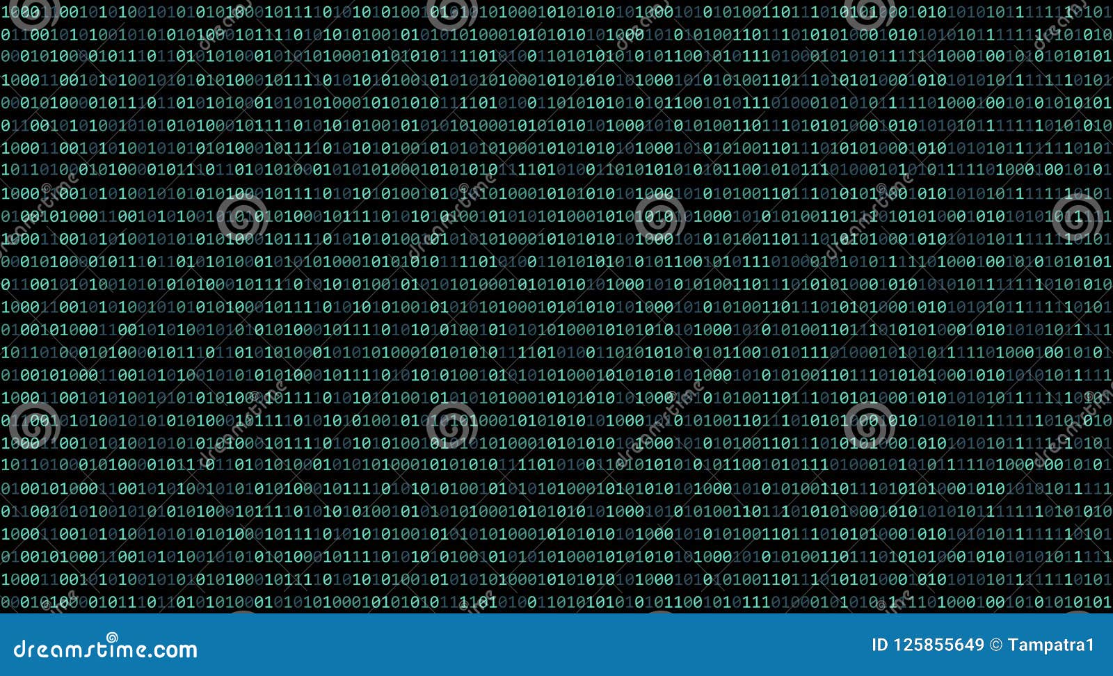 01 or Binary Code Number on the Computer in Digital Data Technology ...