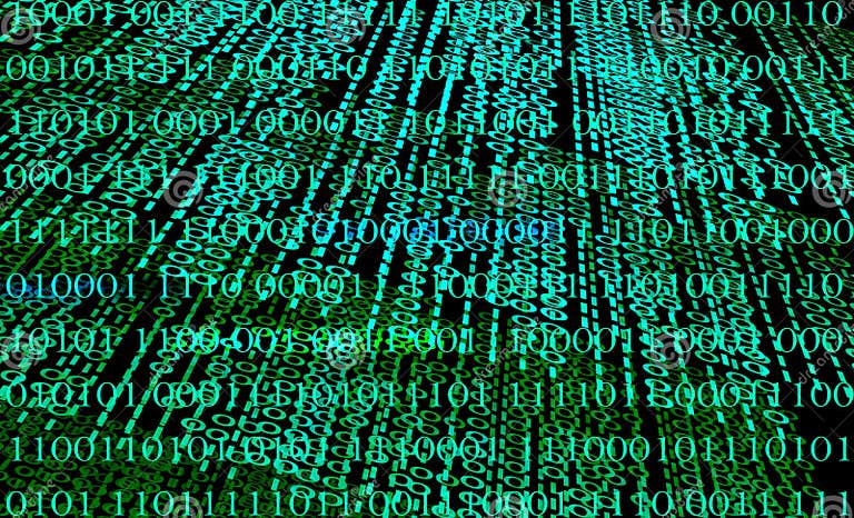 Binary Code with Number Zero and Number One. Binary Background. Stock ...
