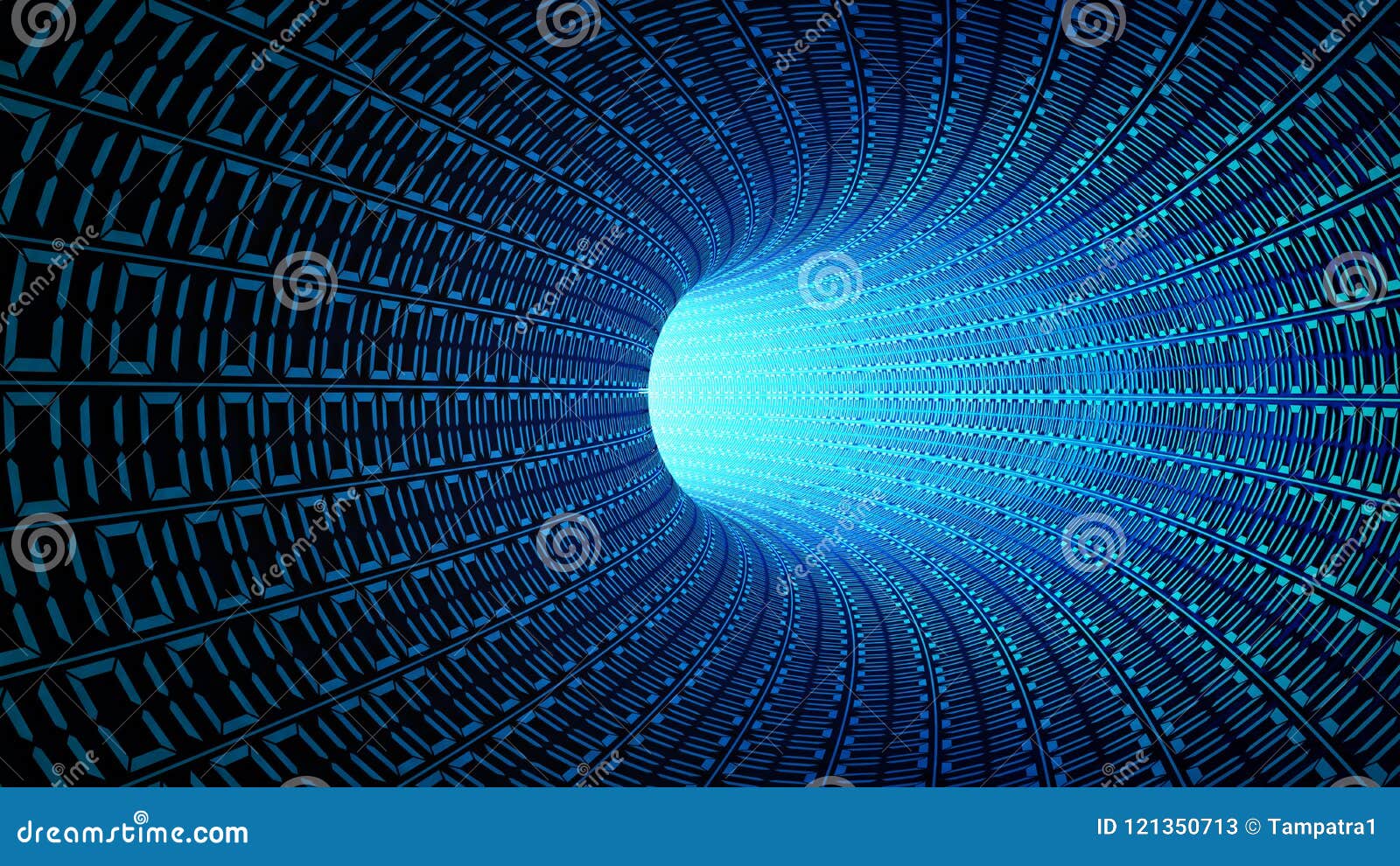 Binary Code Numbers in Blue Abstract Speed Motion in Highway Stock Illustration - Illustration ...