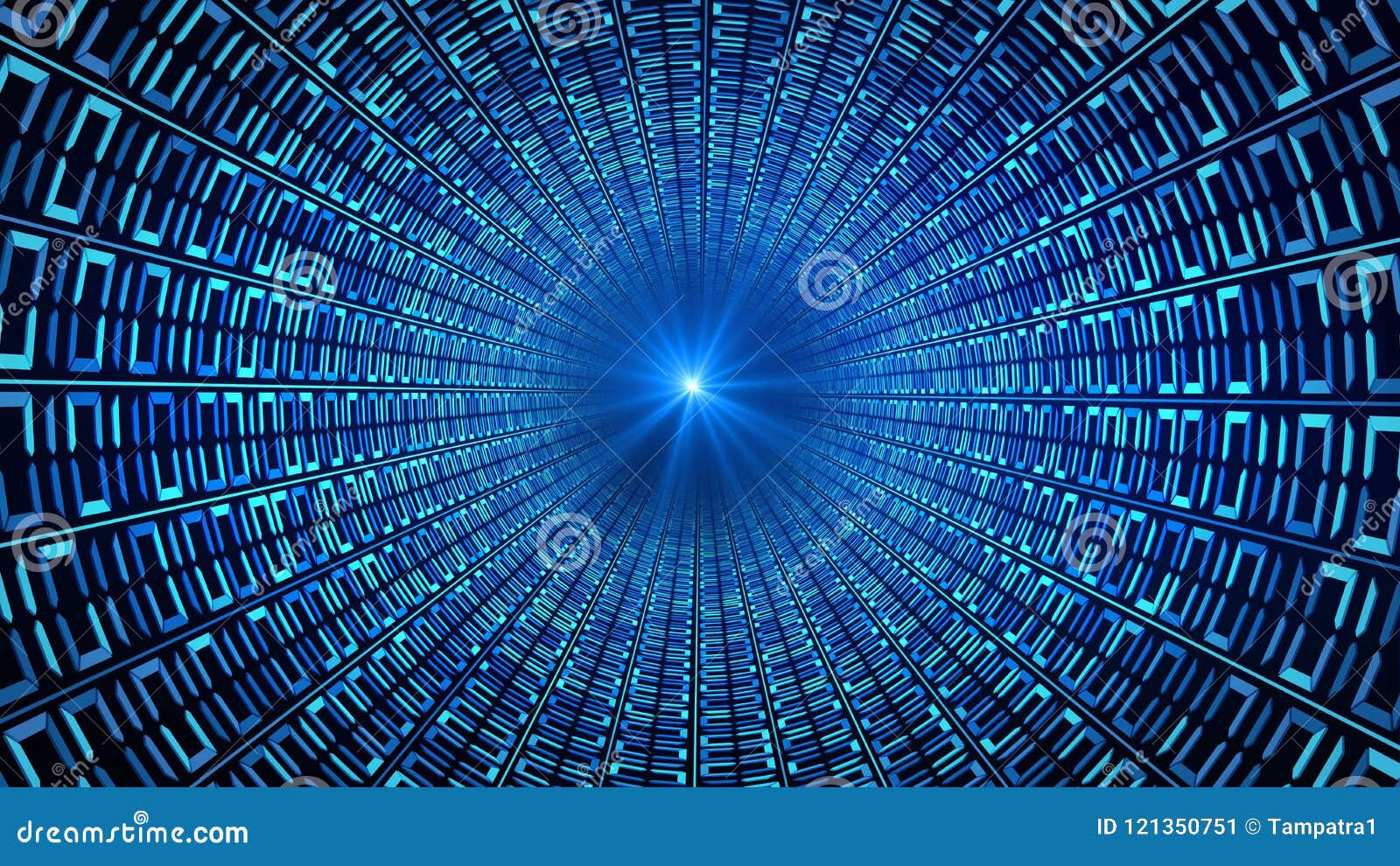 Binary Code Numbers In Blue Abstract Speed Motion In Highway Royalty-Free Illustration ...