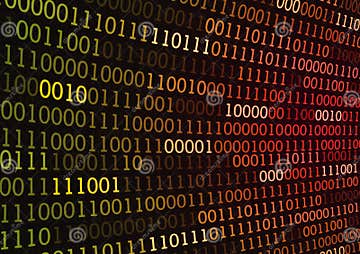 Binary Code Numbers for Computer Background Stock Illustration ...