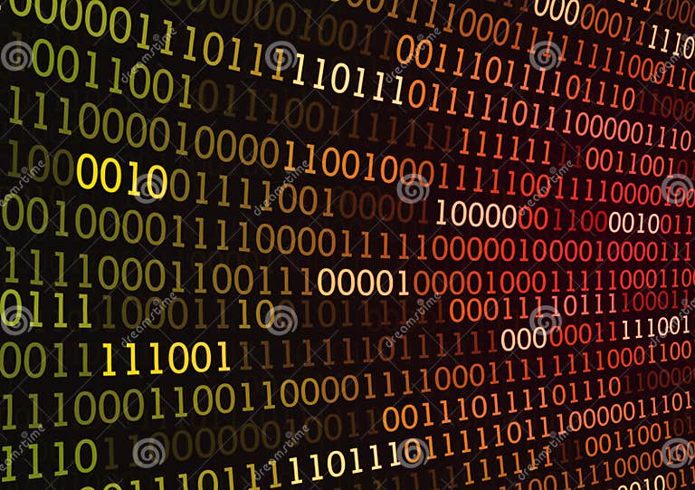 Binary Code Numbers for Computer Background Stock Illustration ...