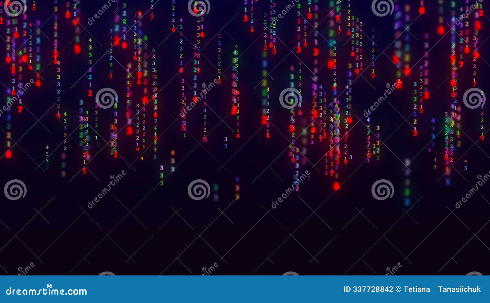 Binary Code With Numbers Moving On The Screen Digital Age Binary Algorithm Data Code