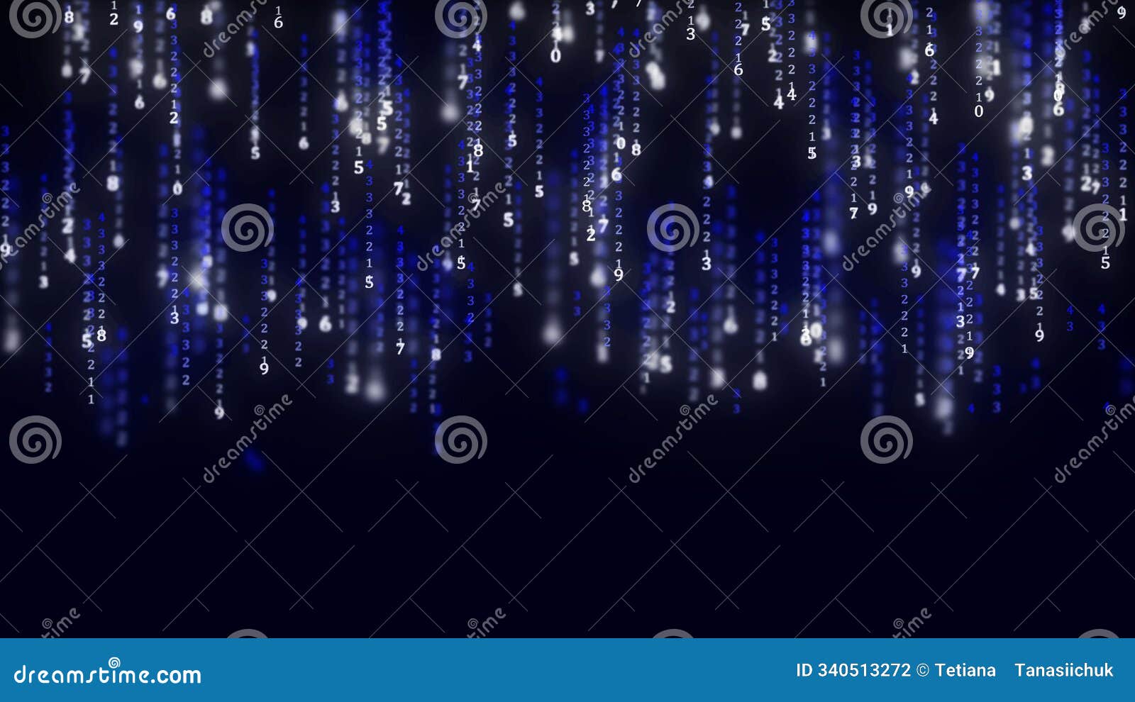 Binary Code With Numbers Moving On The Screen Digital Age Binary Algorithm Data Code