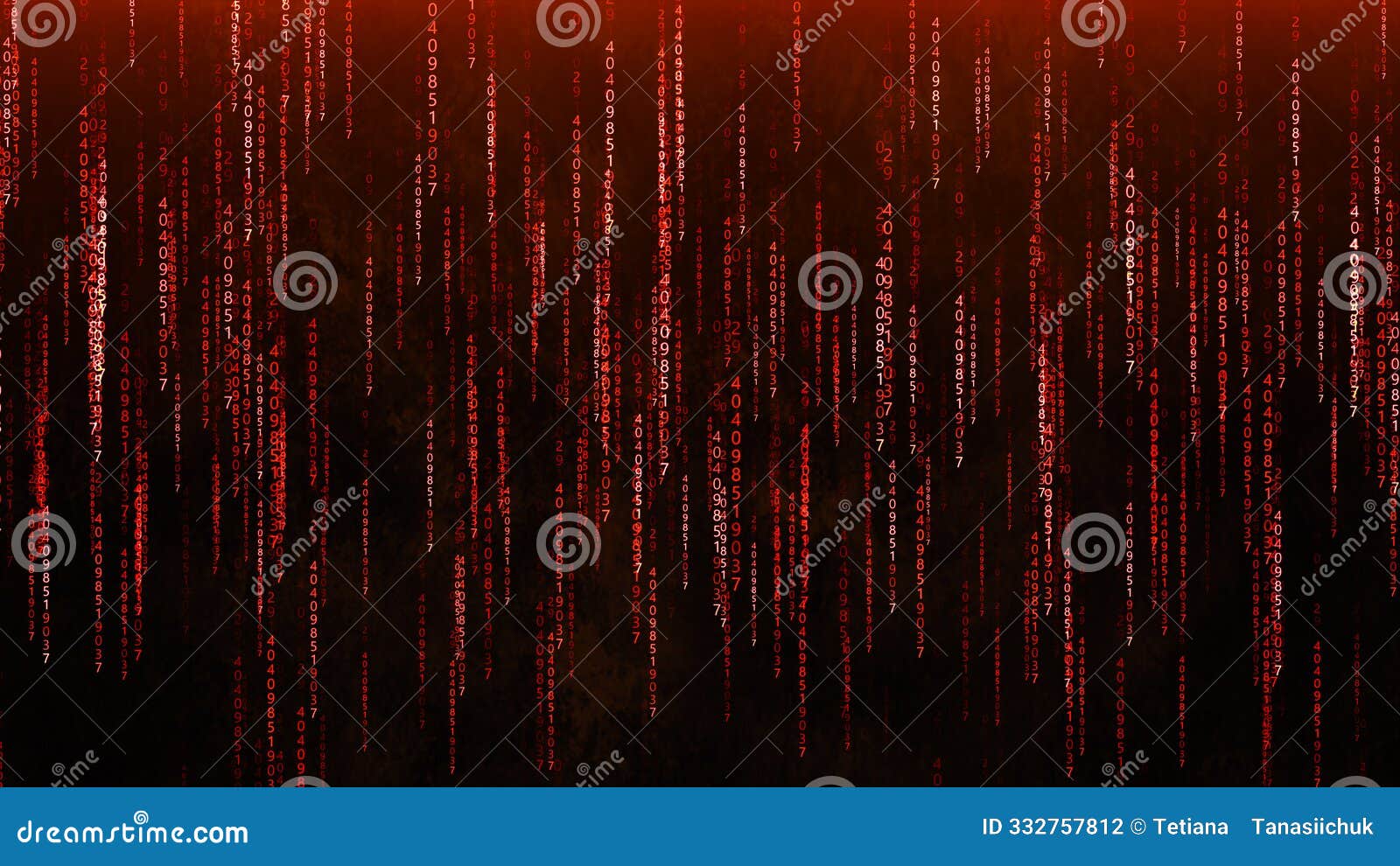 Binary Code With Numbers Moving On The Screen Digital Age Binary Algorithm Data Code