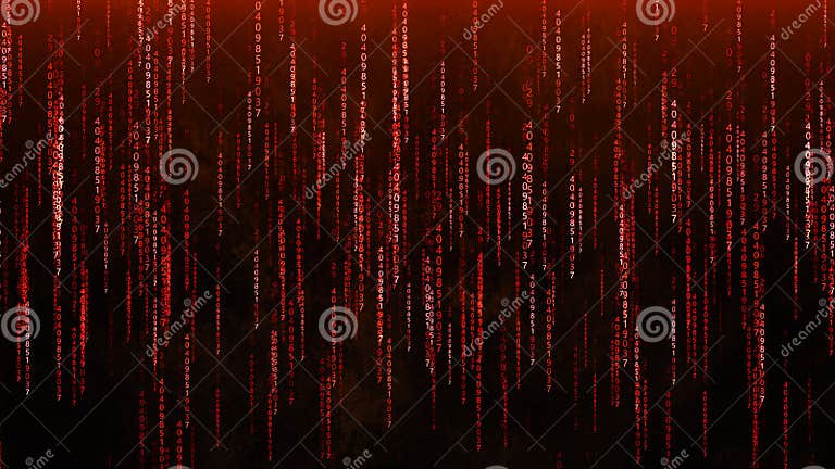 Binary Code With Numbers Moving On The Screen Digital Age Binary Algorithm Data Code