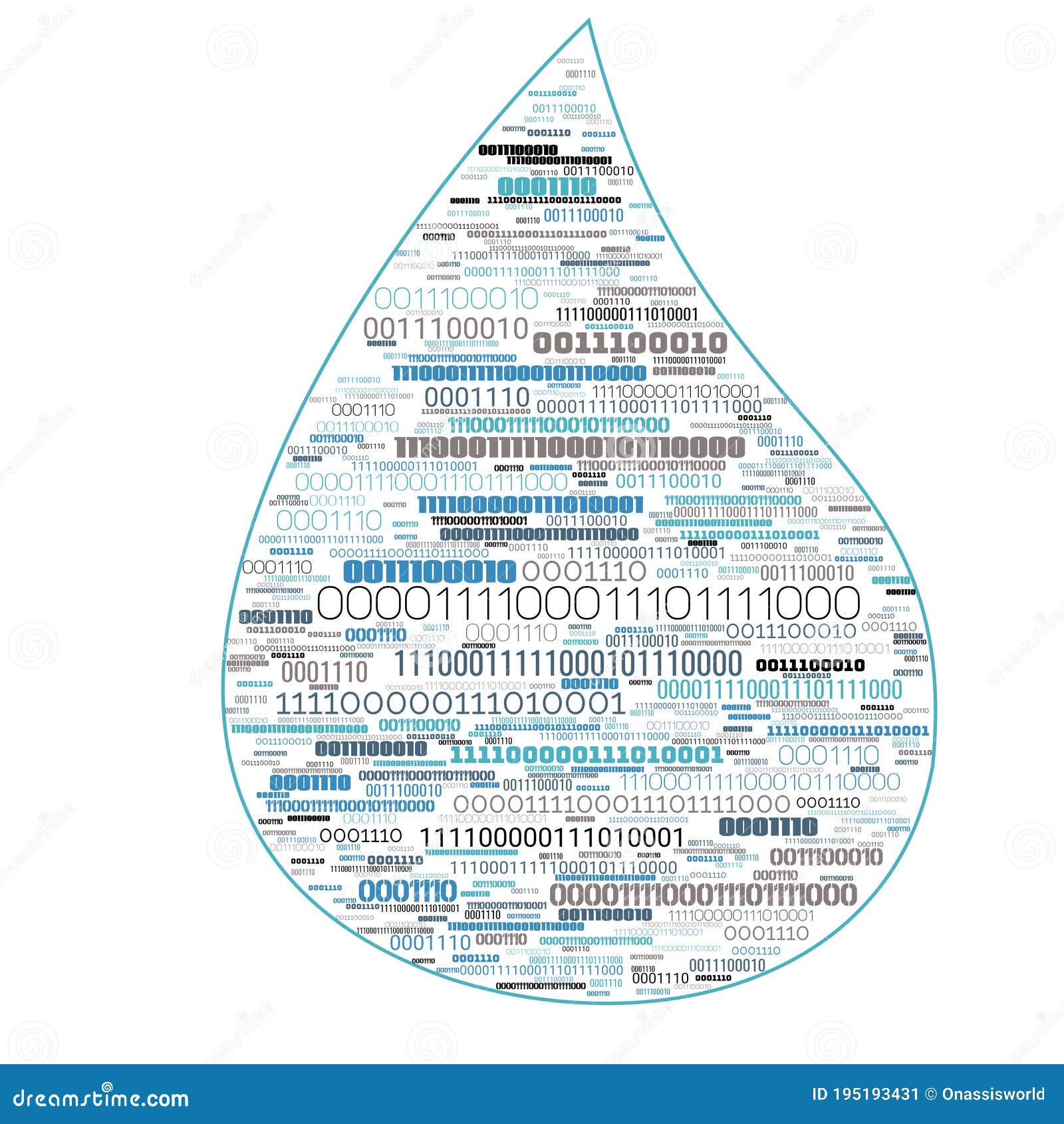 Binary Code 000111 Numbers Shapped Stock Illustration - Illustration of ...