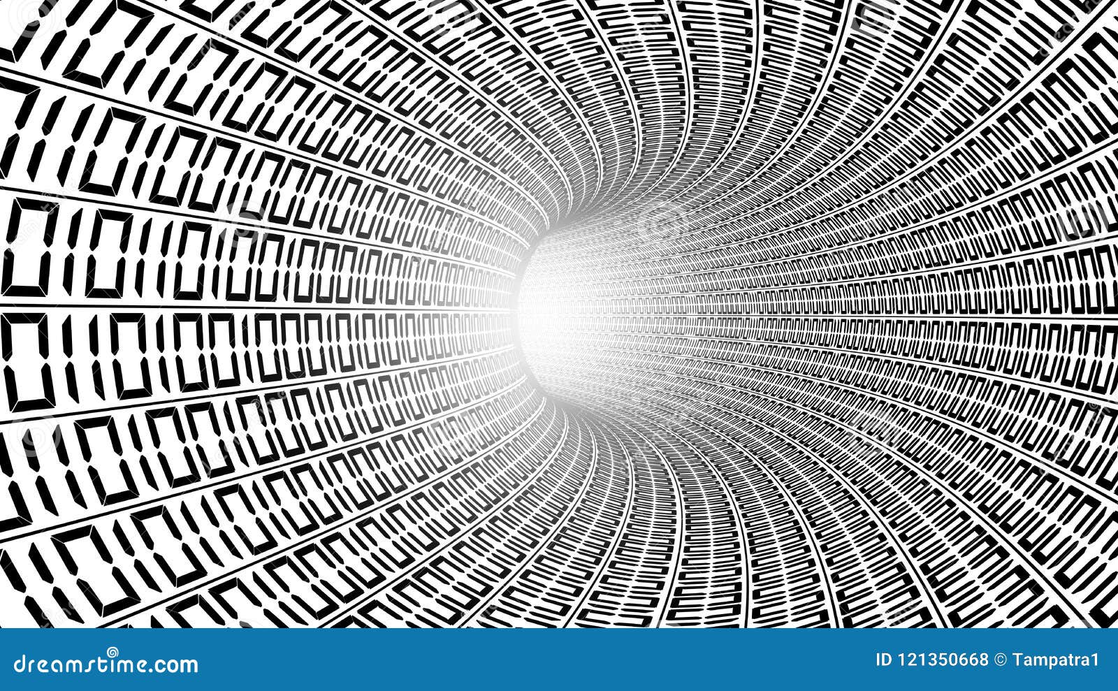 Binary Code Numbers in White Abstract Speed Motion in Highway Stock Illustration - Illustration ...