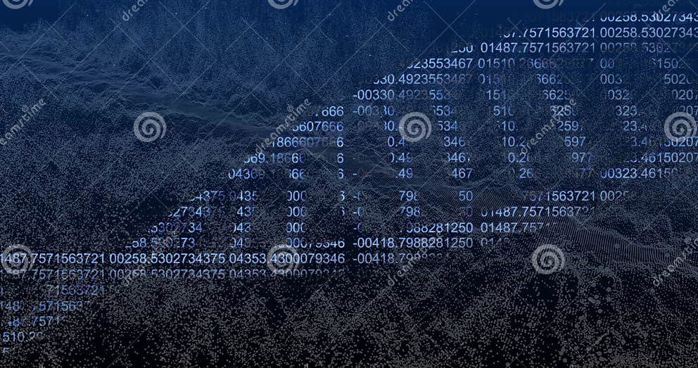 Binary Code and Numerical Data Processing Over Digital Landscape Image ...