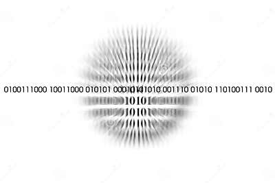 Binary Code Over White stock illustration. Illustration of download ...