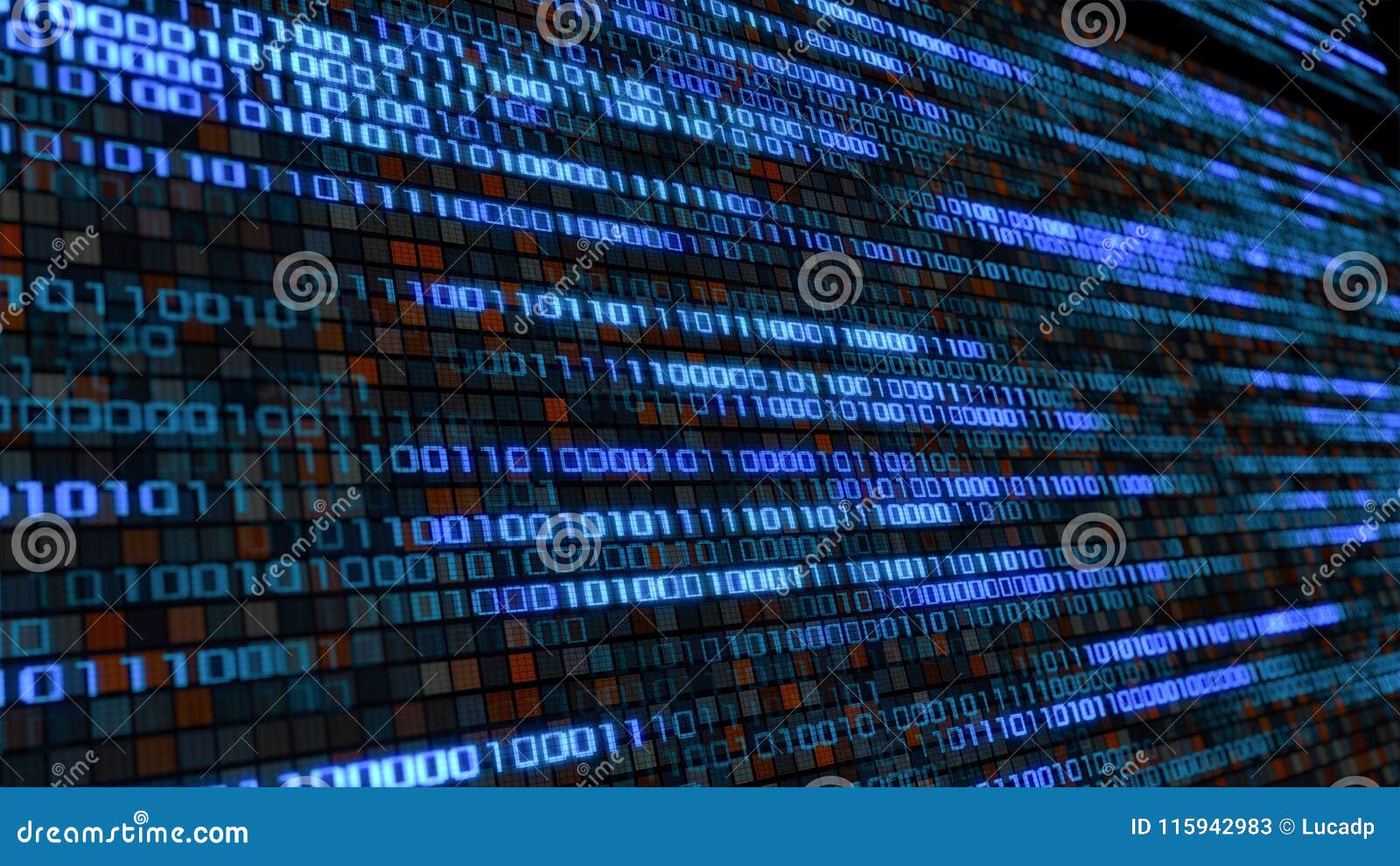 Binary code panel stock illustration. Illustration of code - 115942983