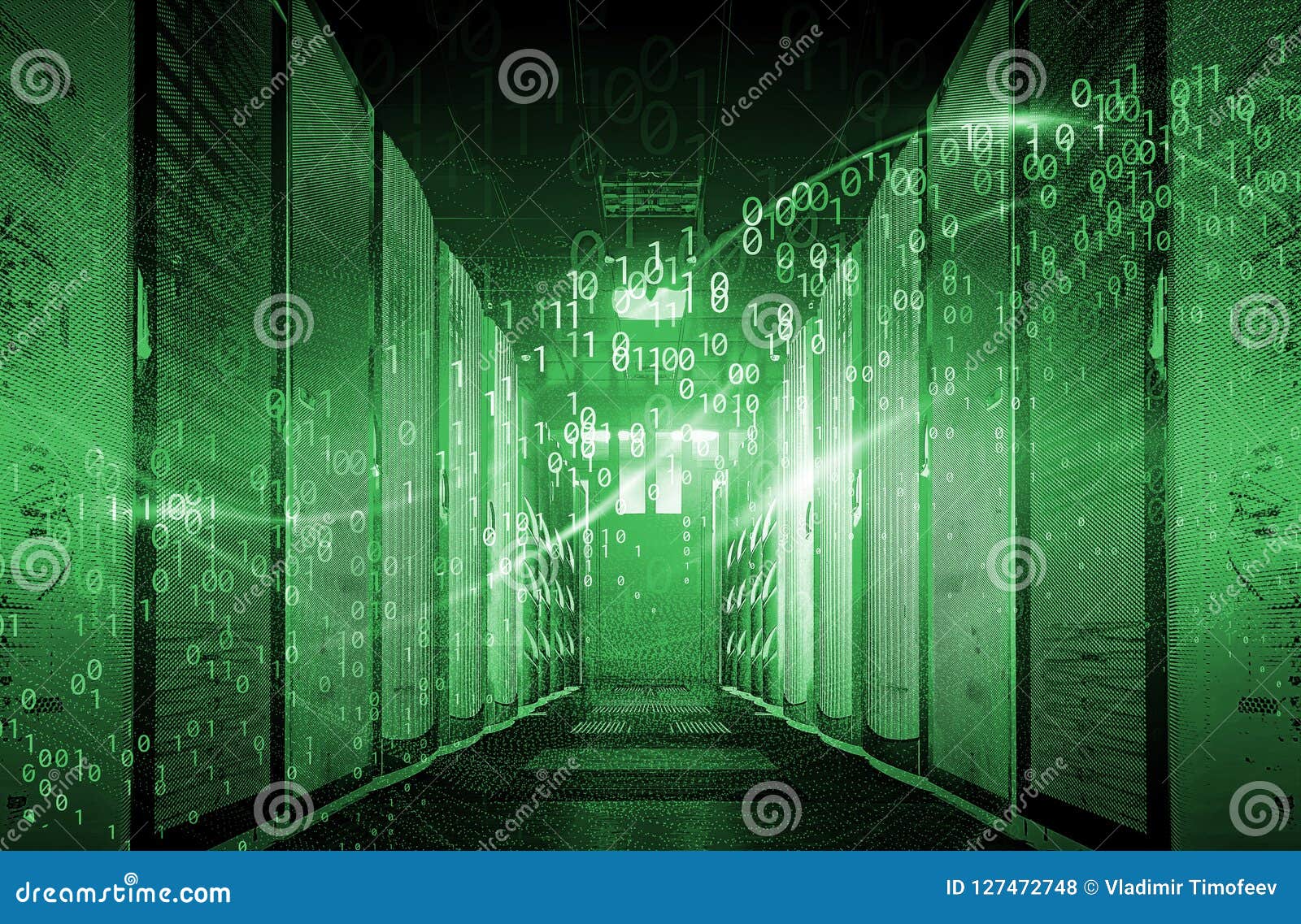 Binary Code Particles and Neon Glowing Cyber Wave. in Modern Server ... Binary Code Particles and Neon Glowing Cyber Wave. in Modern Server ...