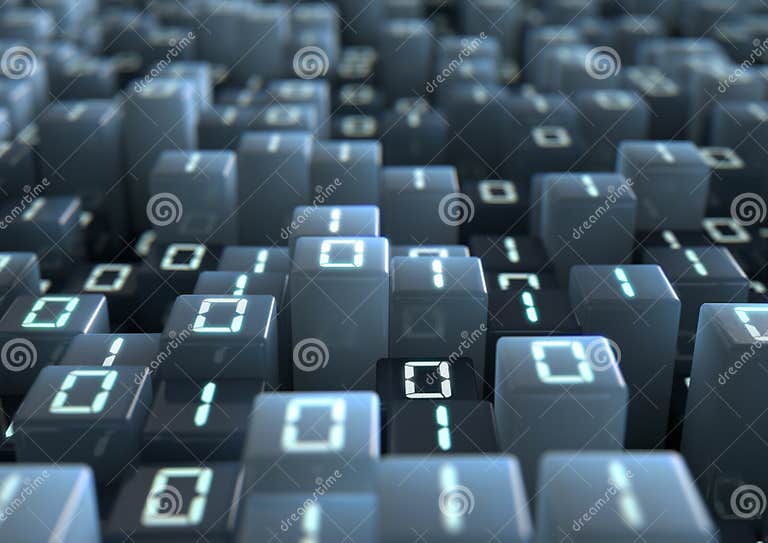 Binary Code Pixels stock illustration. Illustration of software - 78737797
