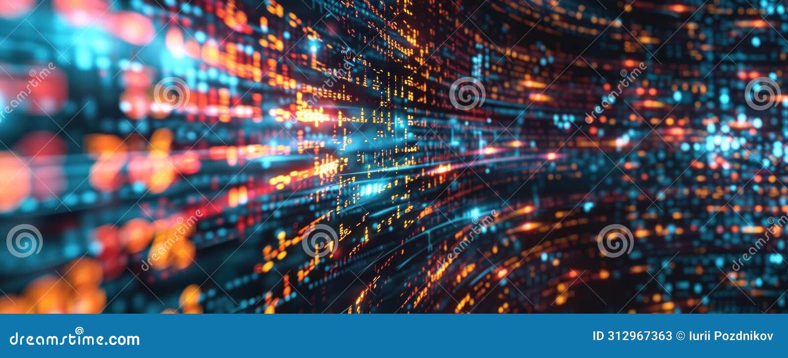 Binary Code Programming Data Flow Matrix Background in Computer Technology Stock Image - Image ...