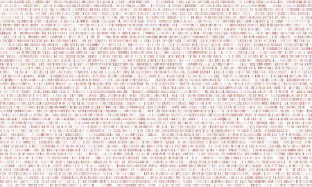 Binary Code Red Background with Two Binary Digits, 0 and 1 on a White Background. Algorithm ...