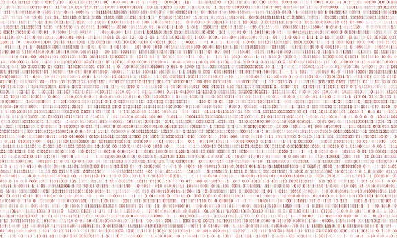 Binary Code Red Background with Two Binary Digits, 0 and 1 on a White Background. Algorithm ...