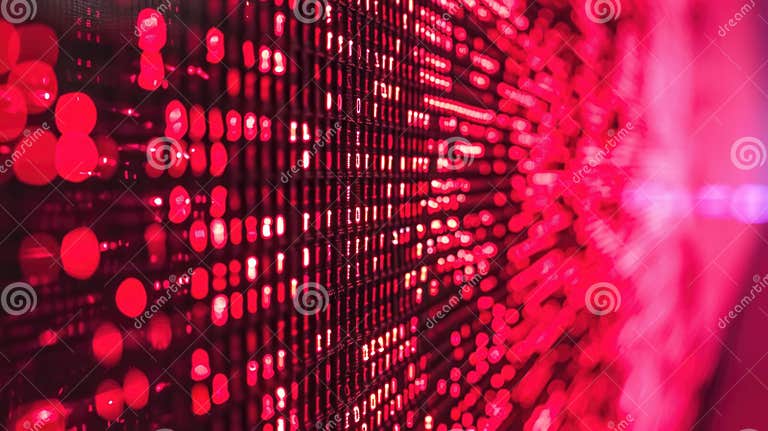 Binary Code Red Glowing Background with Binary Code Technology and ... Binary Code Red Glowing Background with Binary Code Technology and ...