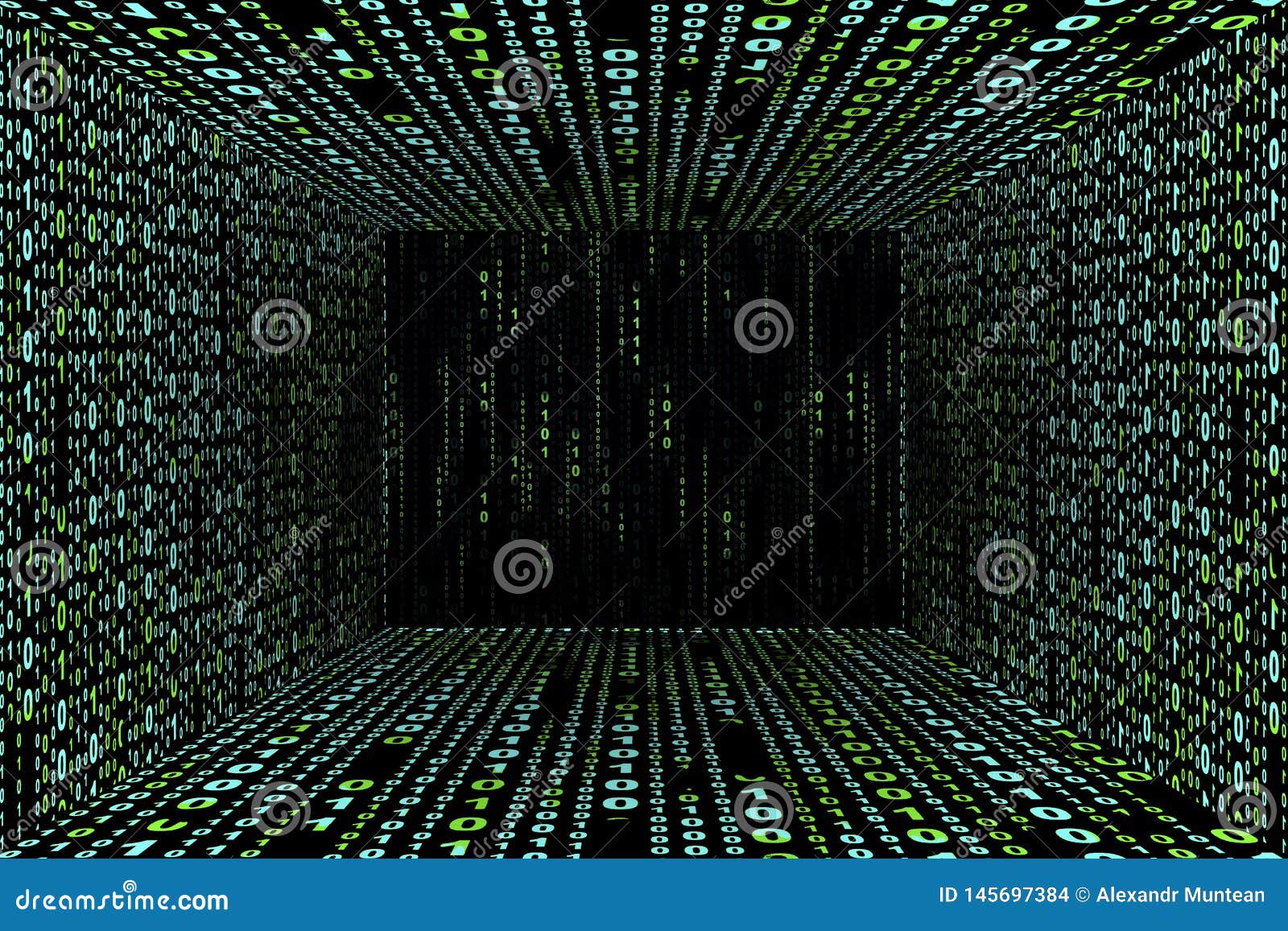 Binary code room stock illustration. Illustration of electronic - 145697384