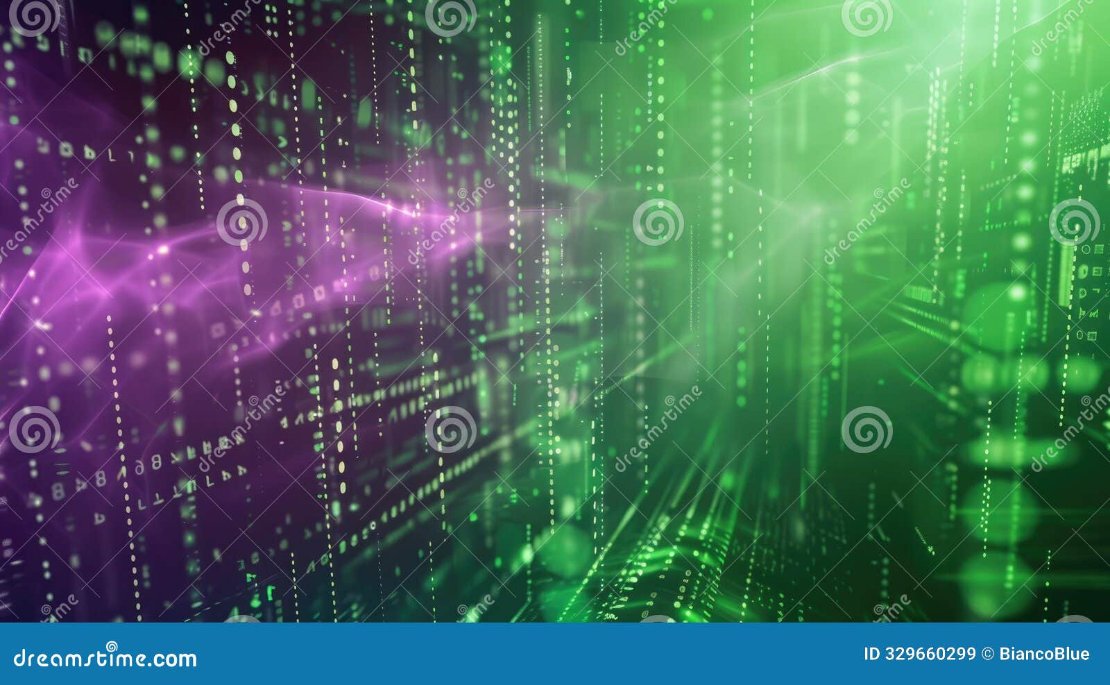 Binary Code Running through a Computer System AIG535 Stock Image - Image of concede, credit ...