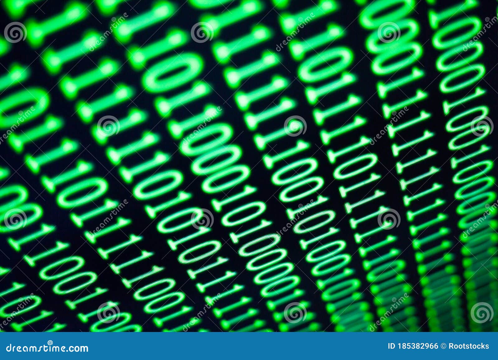Binary code on the screen stock photo. Image of bios - 185382966