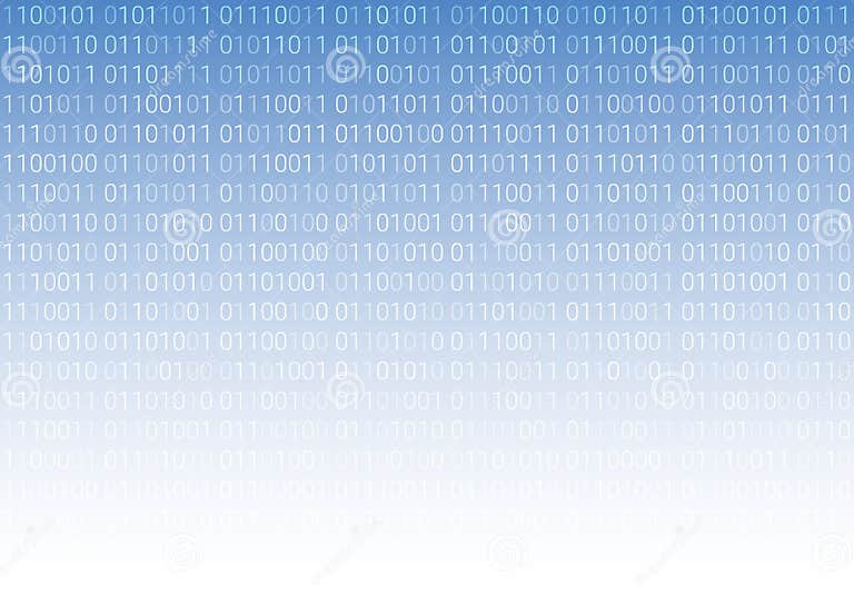 Binary Code. Seamless Horizontal Pattern. Digital Technology Background. Abstract Matrix ...