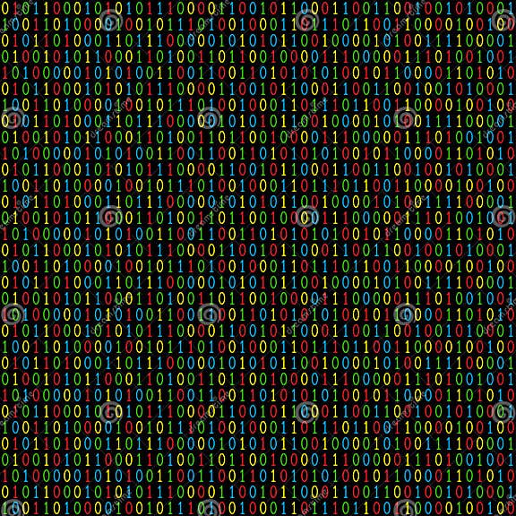 Binary Code Seamless Pattern Stock Illustration - Illustration of ...