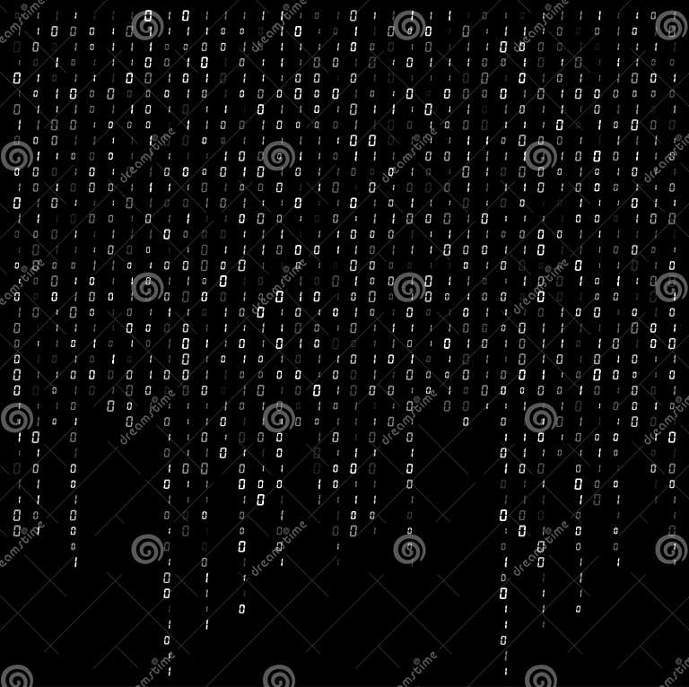 Binary Code Stream Background Data Vector Design Stock Vector - Illustration of hacker, light ...