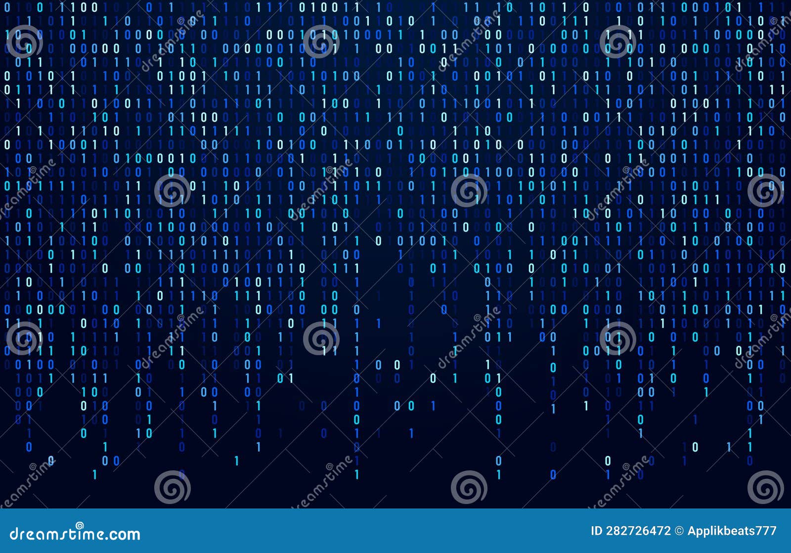 Binary Code Stream Digital Data Codes Hacker Coding And Crypto Matrix Numbers Flow Digitally