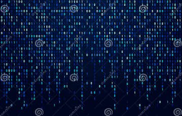 Binary Code Stream. Digital Data Codes, Hacker Coding and Crypto Matrix Numbers Flow. Digitally ...