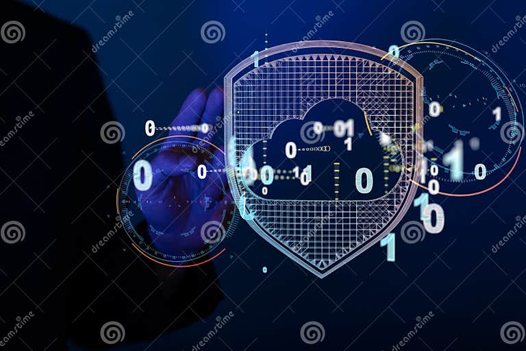 A Binary Code String Aggregation Rises.Big Data Convergence Stock Image - Image of online ...