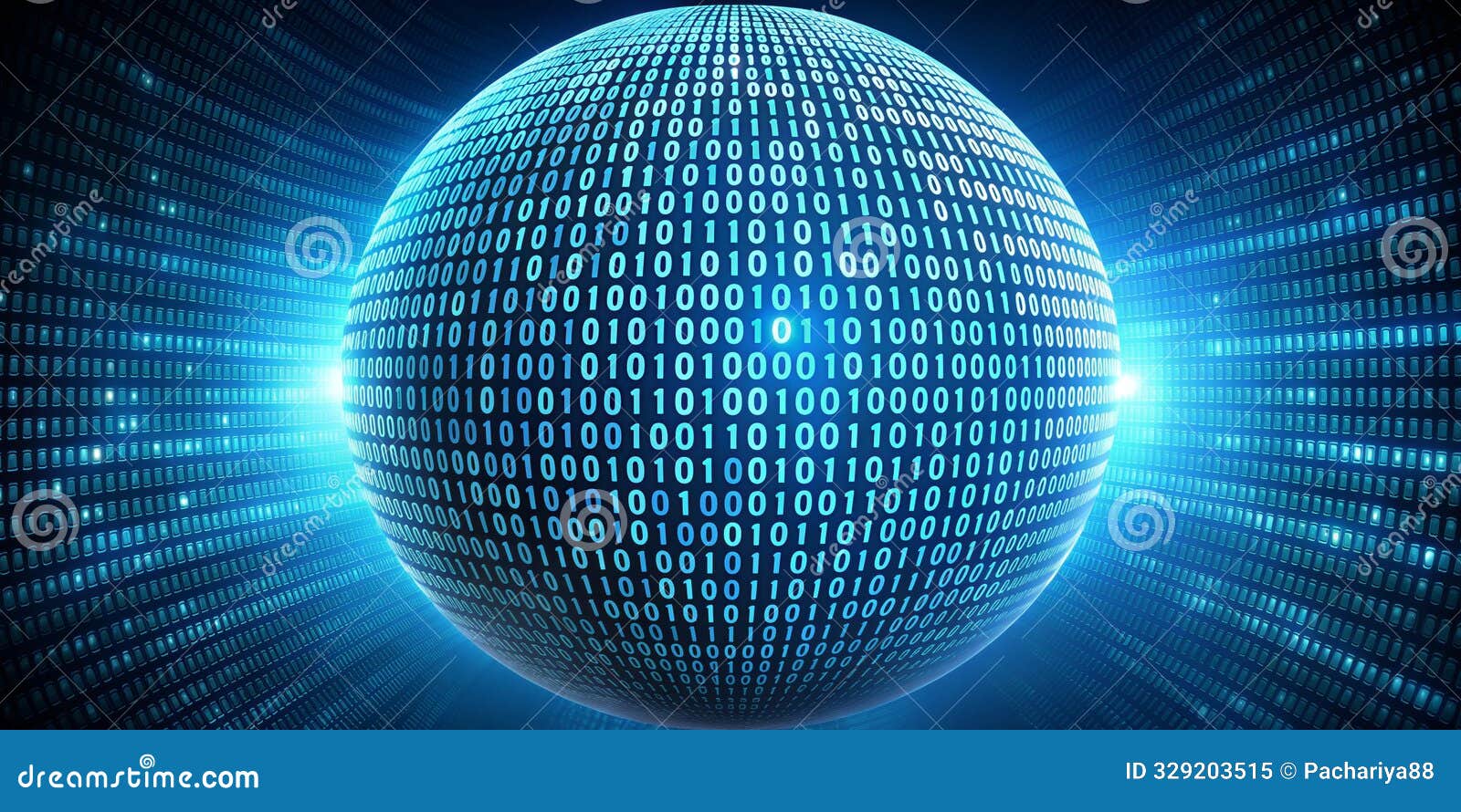 Binary Code on the Surface of the Sphere AI-Created Content Stock Image - Image of backgrounds ...