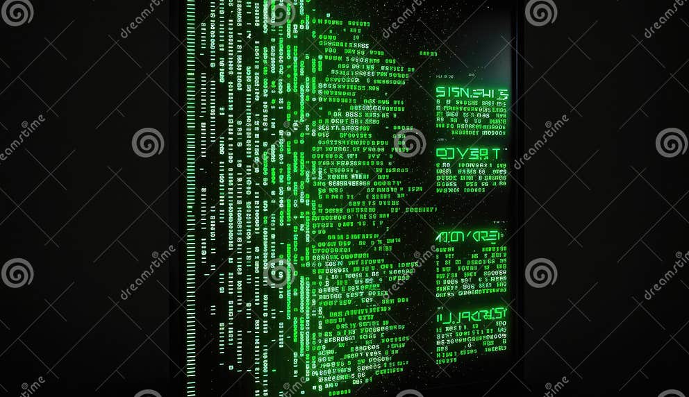 Binary code symbols stock illustration. Illustration of matrix - 273947516