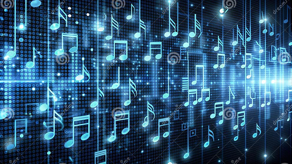 Binary Code Symphony: a Visual Representation of Data Flow Generative AI Stock Photo - Image of ...