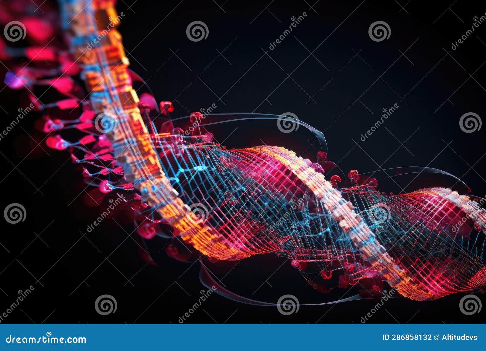 Binary Code Transforming Into Dna Structure Stock Illustration