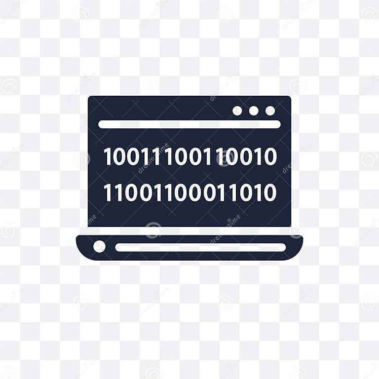 Binary Code Transparent Icon. Binary Code Symbol Design from Pro Stock ...