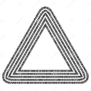 Binary Code Triangle. Numbers Concept Stock Vector - Illustration of ...