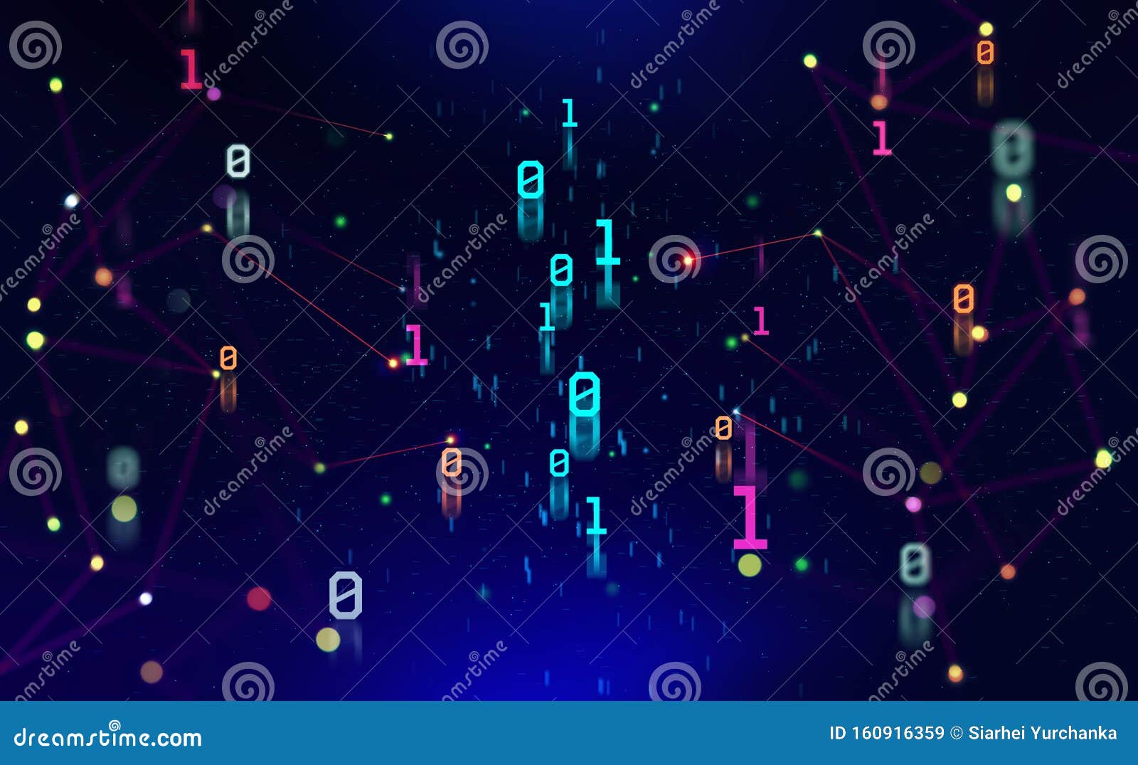 Hub In Cyberspace Network Theory Intensity Map Royalty-Free Stock ...